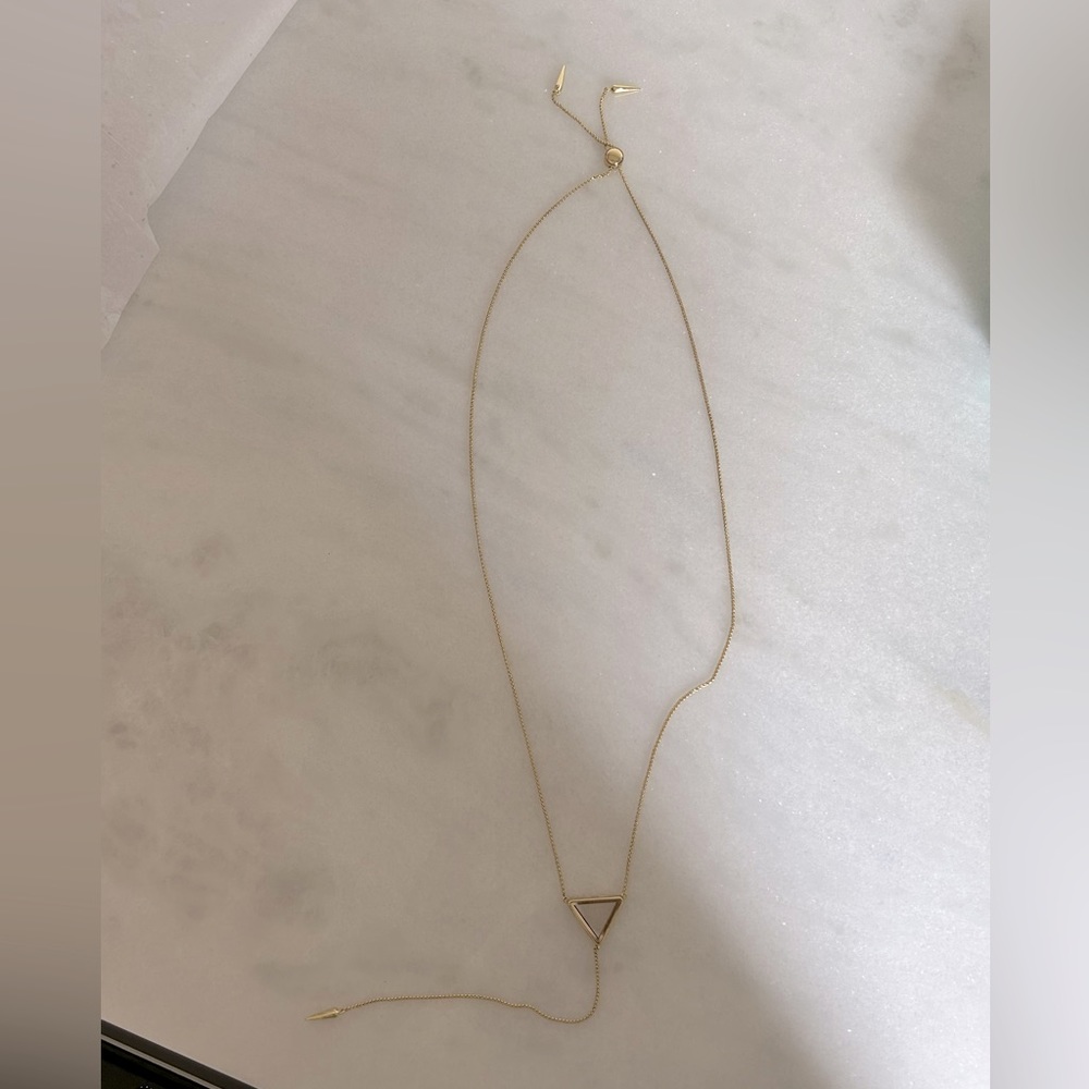 Origami Owl Gold Bolo Lariat Triangle Locket Necklace - Gem